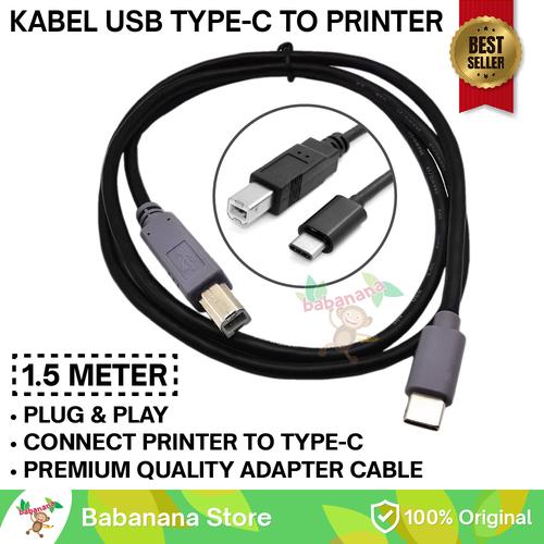 Jual KABEL USB TYPE-C TO PRINTER 1.5 METER HIGH QUALITY CABLE CONNECTOR ...