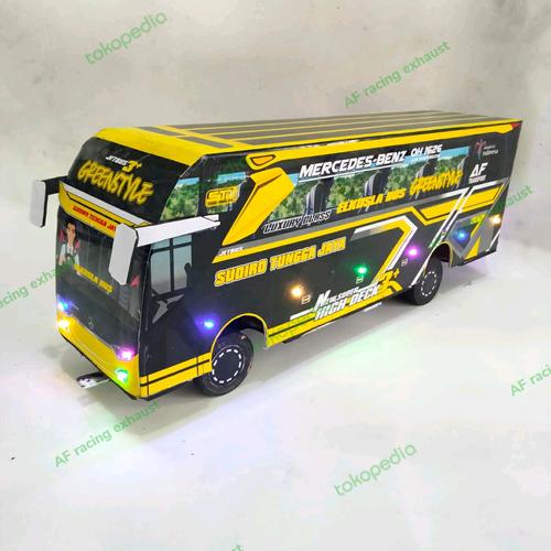 Jual miniatur bus Basuri telolet full lampu - PO Haryanto 1, bus lmpu ...