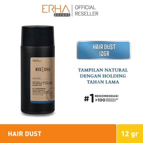 Promo HIS ERHA Hair Dust - Powder Rambut Style Rambut Pria + Vitamin E ...
