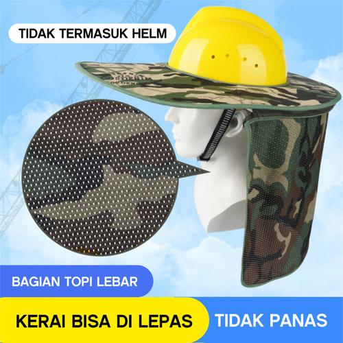 Jual Topi Sunbrim Outdoor Penutup Helm Proyek Pelindung Matahari Sinar ...