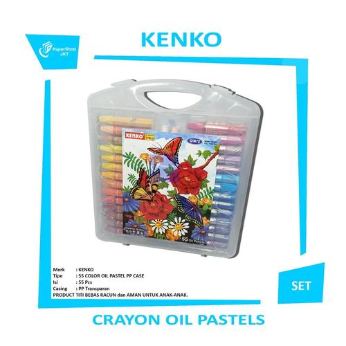 Jual Kenko - Crayon 55 Color Oil Pastel Pp Case - Garden - Set - # ...