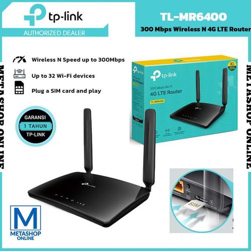 Jual TP-LINK TL-MR6400 300 Mbps Wireless N 4G LTE Router TPLINK SimCard ...