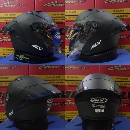 Jual HELM ALV ULTRON PRO SOLID BLACK DOFF SINGLE VISOR - BLACK DOFF, M ...