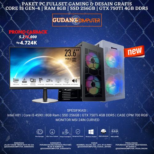 Jual PC FULLSET DESAIN GRAFIS core i5 GEN-4 | RAM 8GB | NVIDIA GT 750 ...