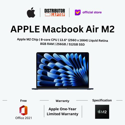 Promo MacBook Air 2022 M2 Chip 13" Inch 512GB 256GB RAM 8GB Apple IBOX ...