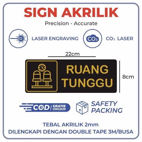 Jual RUANG TUNGGU AKRILIK | PAPAN AKRILIK | SIGN BOARD AKRILIK - HITAM ...