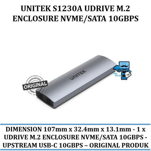 Jual Unitek S1230A uDrive M.2 Enclosure NVMe/SATA 10Gbps - Original - Jakarta Pusat - das ...