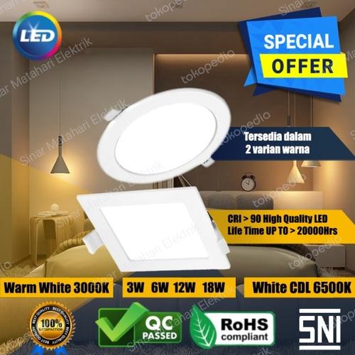 Jual Lampu Ceiling Panel Downlight LED 3 6 9 12 18 Watt Inbow Bulat ...