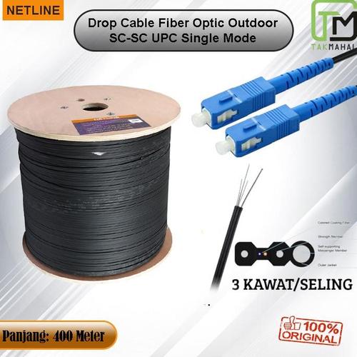 Jual Kabel FO Fiber Optic SC-SC Single mode 300m 350m 400m Outdoor ...