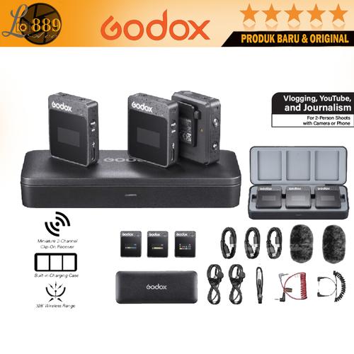Jual Godox MoveLink II M2 Compact 2-Person Wireless Microphone Mic Clip ...