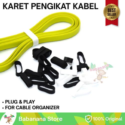 Jual Karet Pengikat Perapih Penggulung Organizer Cable Cord Holder ...