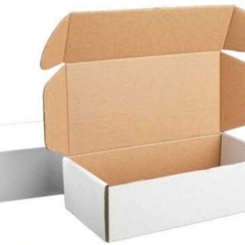 Jual Box die cut single wall sisi luar putih uk. 31 x 14 x 8 cm khusus ...