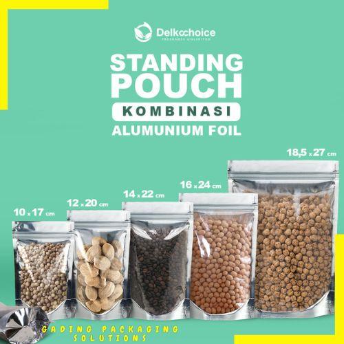 Jual PLASTIK STANDING POUCH | CLEAR KOMBINASI SILVER PLASTIK KLIP ...