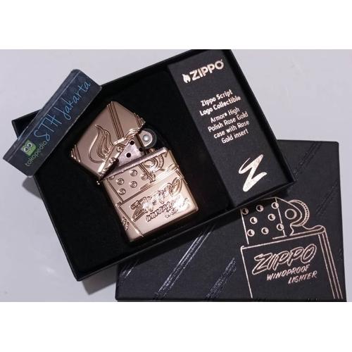 Jual Zippo Script Collectible Armor Deep Carved High Polish Rose Gold 48768 - Jakarta Barat ...