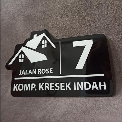 Jual Custom Nomor Rumah Acrylic UV Print | Papan Alamat Akrilik ...