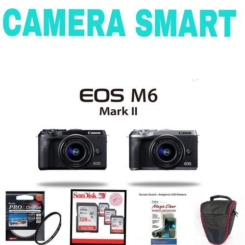 Jual CANON EOS M6 MARK II KIT 15-45MM STM - BODY KIT, PAKET 128GB ...