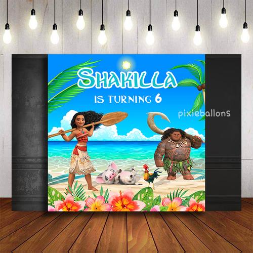 Jual MOANA BACKDROP BACKGROUND SPANDUK BANNER ULANGTAHUN BIRTHDAY ...