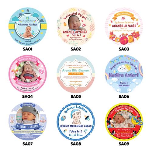 Jual Stiker aqiqah stiker syukuran kelahiran bayi anak sticker label ...