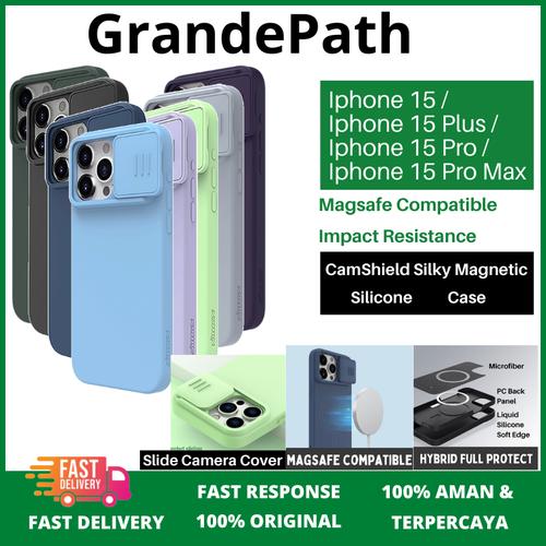 Jual Case Iphone 15/Plus/Pro/Pro Max NILLKIN CamShield Silky MagSafe ...