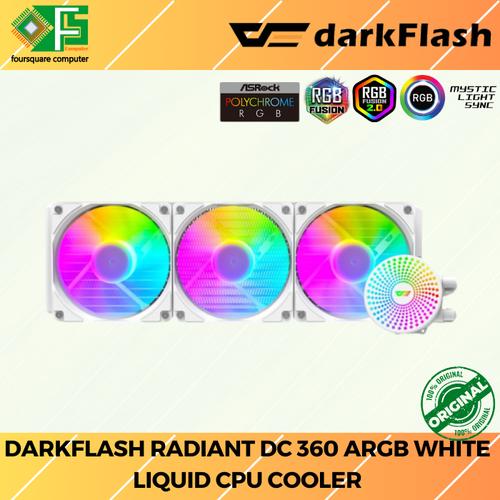 Jual AIO Watercooling Darkflash Radiant DC 360 ARGB Liquid CPU Cooler White - Hitam - Kota ...