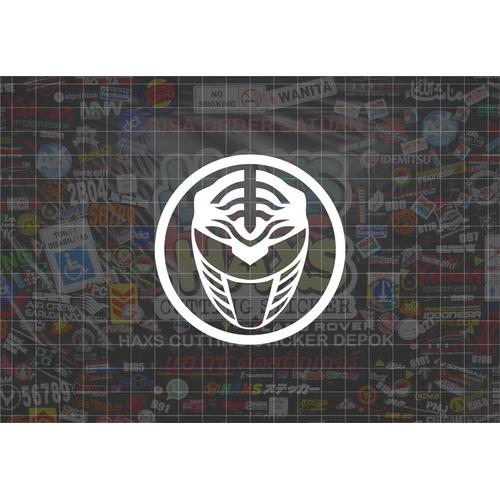 Jual Cutting Sticker Logo Power Ranger White Putih Ukuran 8 Cm Motor ...