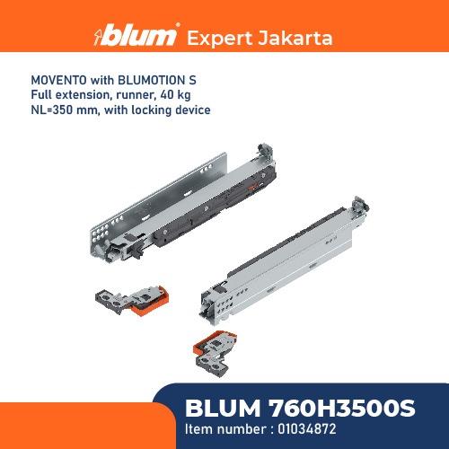 Jual BLUM REL LACI MOVENTO RUNER BLUMOTION 40KG L=350MM FUL EXT LOCK ...