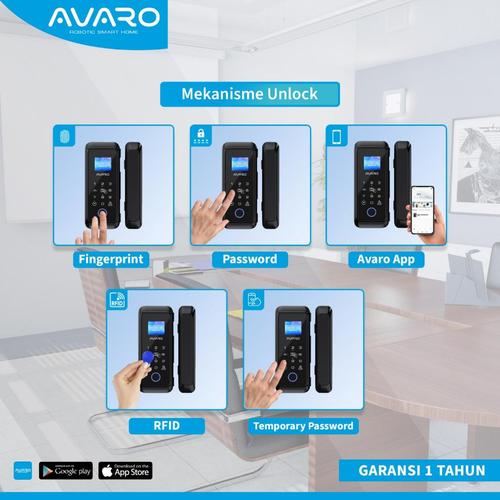 Jual Avaro Sl03 Smart Door Lock Glass Door Pintu Kaca Frameless ...
