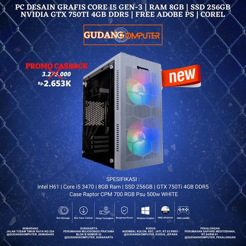 Jual PC DESAIN GRAFIS CORE i5 GEN-3 | RAM 8GB | SSD 256GB NVIDIA GT ...