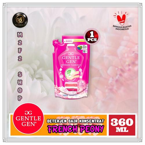 Jual Gentle Gen Deterjen Cair French Peony | Merah Pouch - 360 ml ...