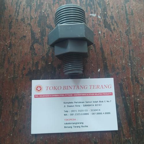 Jual double nepel 1 x 3/4 pvc / double drat luar / dobel nepel pvc 1 x ...