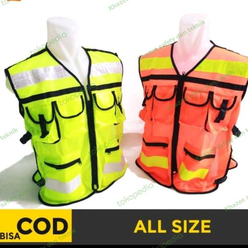 Jual rompi proyek kantong / Rompi proyek 6 kantong / rompi safety 6 ...