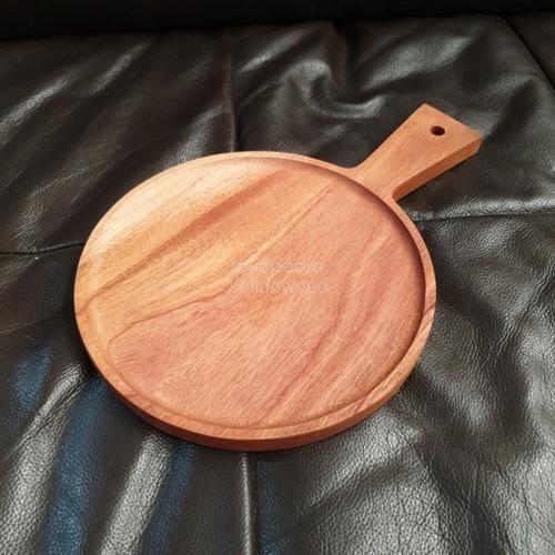 Jual Serving plate /pizza tray 20 cm / piring kayu / talenan - kayu ...