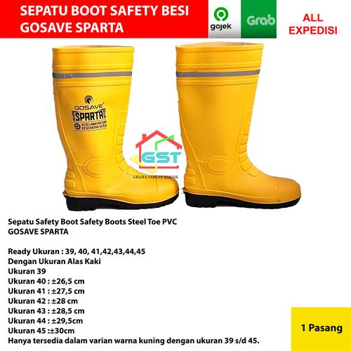 Jual GOSAVE SPARTA sepatu boot safety besi Heavy duty / steel toe cap ...