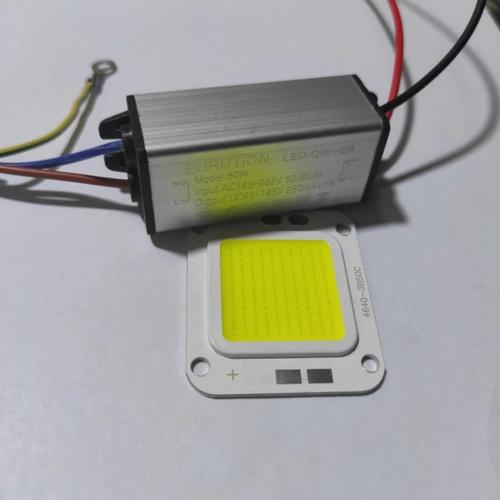 Jual Led Driver Travo + Chip mata Lampu sorot 50W 50 Watt 300MA / 85 - 175V - Chip saja ...