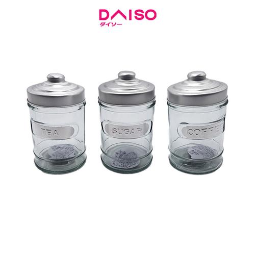 Jual Daiso Glass Canister -16.90fl oz - 500mL - 3 Assorted Types- - Tea ...