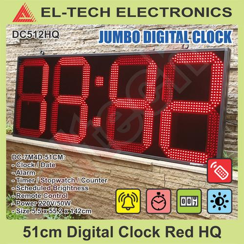Jual 50cm Jumbo Giant Jam Dinding Digital Clock LED Date Tanggal Alarm ...