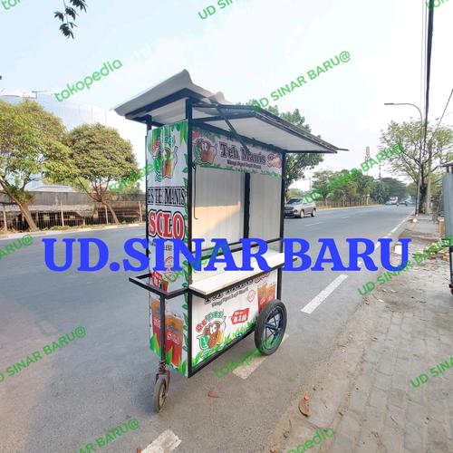 Jual Gerobak es teh manis solo / gerobak murah / gerobak portable ...