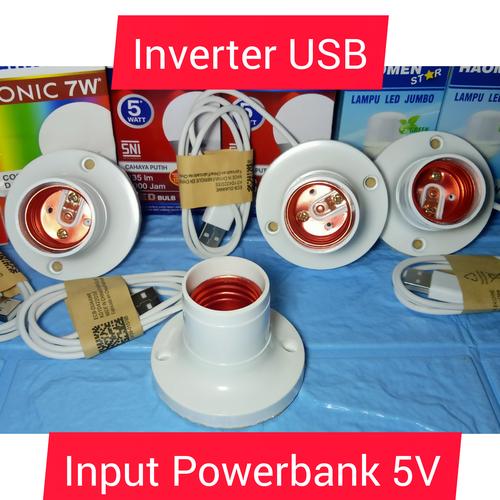 Jual Fitting mini Inverter USB 5v to 220volt - Fitting gantung - Kab ...