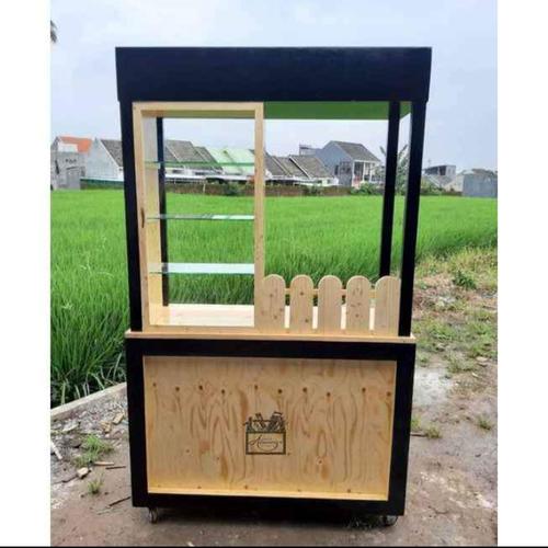 Jual booth jualan/gerobak minimalis kayu jati belanda - Kota Tangerang ...