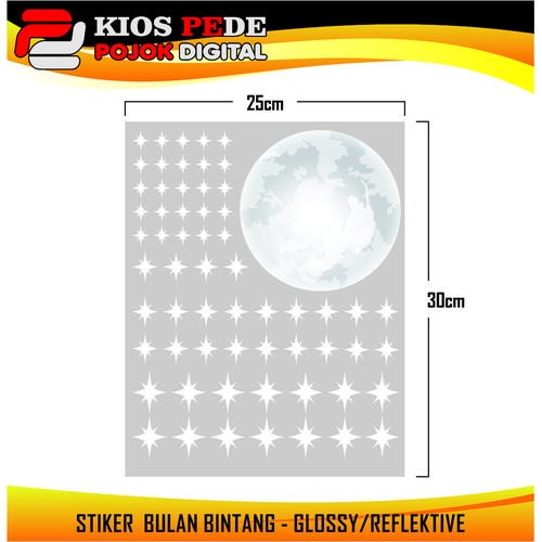 Jual STIKER STICKER BULAN BINTANG HIASAN DINDING - REFLEKTIF - Kab ...