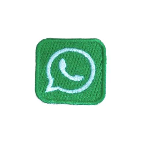 Jual Iron On Patch WhatsApp Logo Bordir Emblem WA Symbol Simbol Chat ...