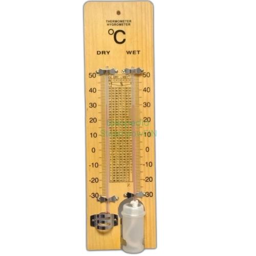 Jual Thermometer Wet Dry Kayu Termometer Bola Basah Kering Hygrometer ...