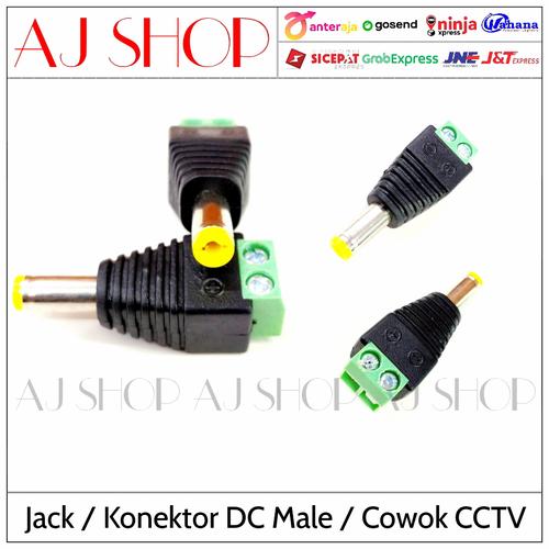 Jual Jack DC Male Jack DC Cowok Konektor DC CCTV Jack Power CCTV Jack ...
