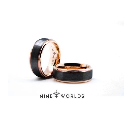 Promo Nine Worlds Ring cincin TUNGSTEN CERAMIC 18K CARBON LUME ...