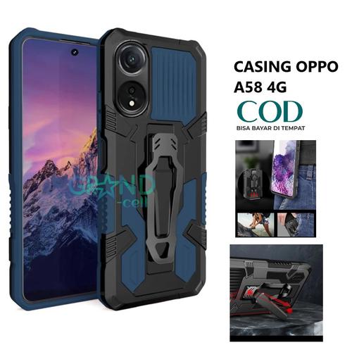Jual Case hp FOR OPPO A58 4G Premium Casing Standing Armor Clip cover ...