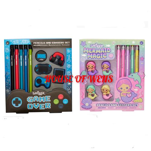 Jual SMIGGLE PENCILS AND ERASER SET ORIGINAL - Black Game - Jakarta ...
