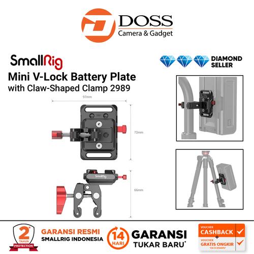 Promo SmallRig Mini V-Lock Battery Plate with Claw-Shaped Clamp 2989 ...