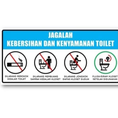 Jual stiker JAGALAH KEBERSIHAN 15X30CM sign rambu k3 - Jakarta Utara ...