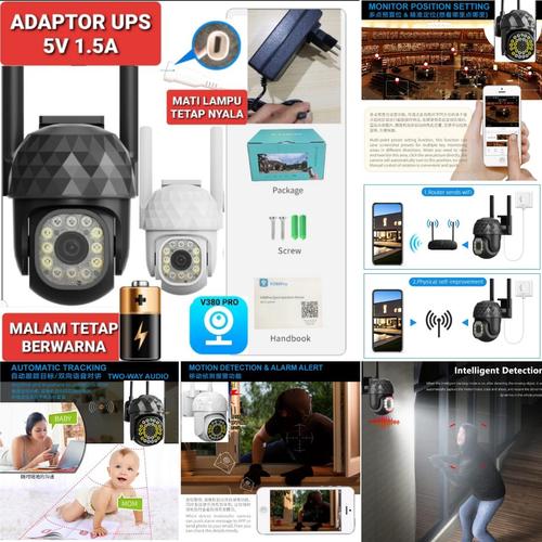 Jual V380 PRO IP CAMERA WITH UPS CCTV SUPER MINI WATERPROOF OUTDOOR ...
