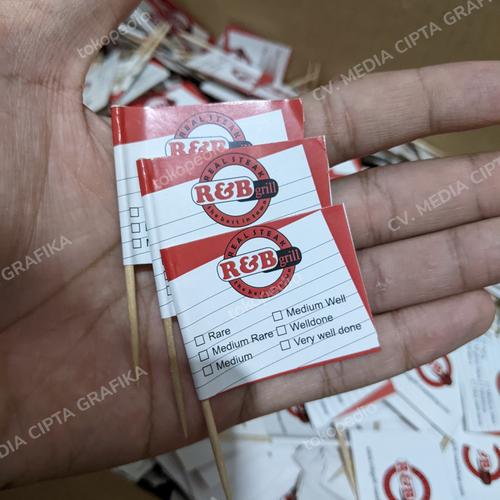 Jual [Custom Food Label]Toothpick Food Label / Label Bentuk Bendera ...